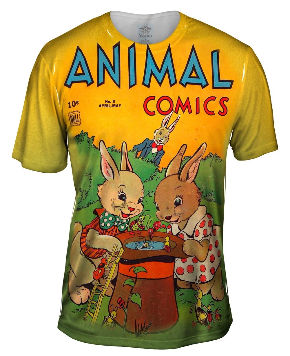 Bunny Fun Comic Retro Mens T-Shirt All Over Print - Walmart.com