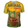 Bunny Fun Comic Retro Mens T-Shirt All Over Print - Walmart.com