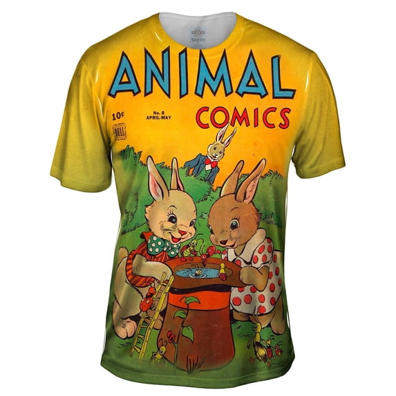 Bunny Fun Comic Retro Mens T-Shirt All Over Print - Walmart.com