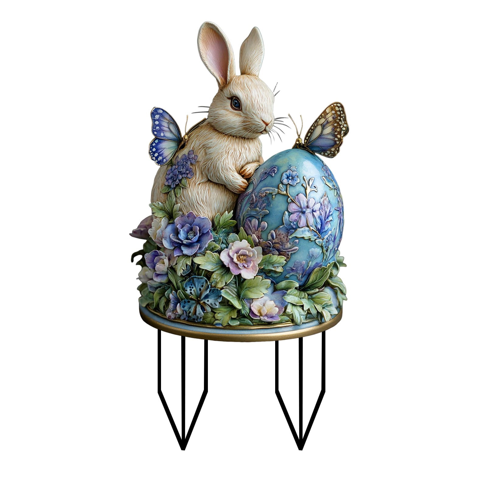 Bunny Garden Stake for Easter Decor Rabbit Elephant Sculptures with ...
