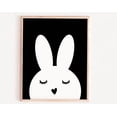 Bunny Girls Art Sweet Bunny Nursery Decor Nursery Black And White ...