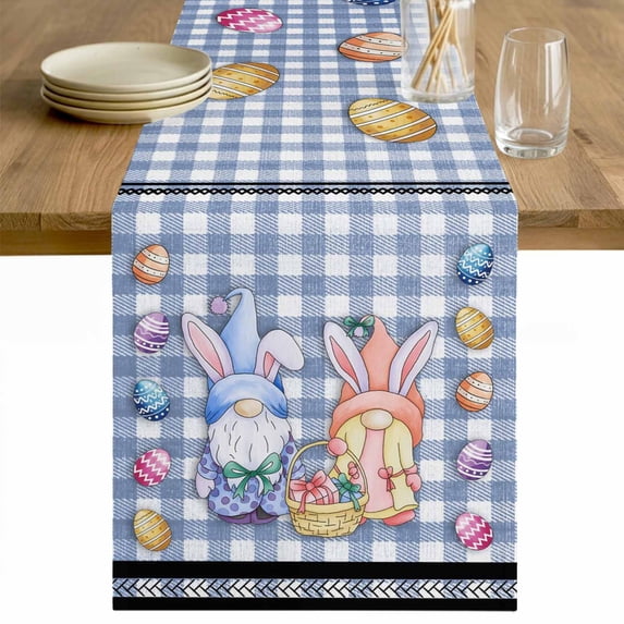 Bunny Gnomes Easter Table Runner 36 Inches Long Farmhouse Dress Scarves ...