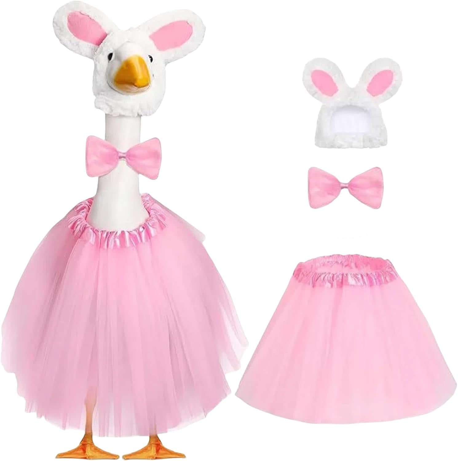 Bunny Goose Outfit,2025 Easter Porch Goose Outfits,Lawn Goose Clothing ...