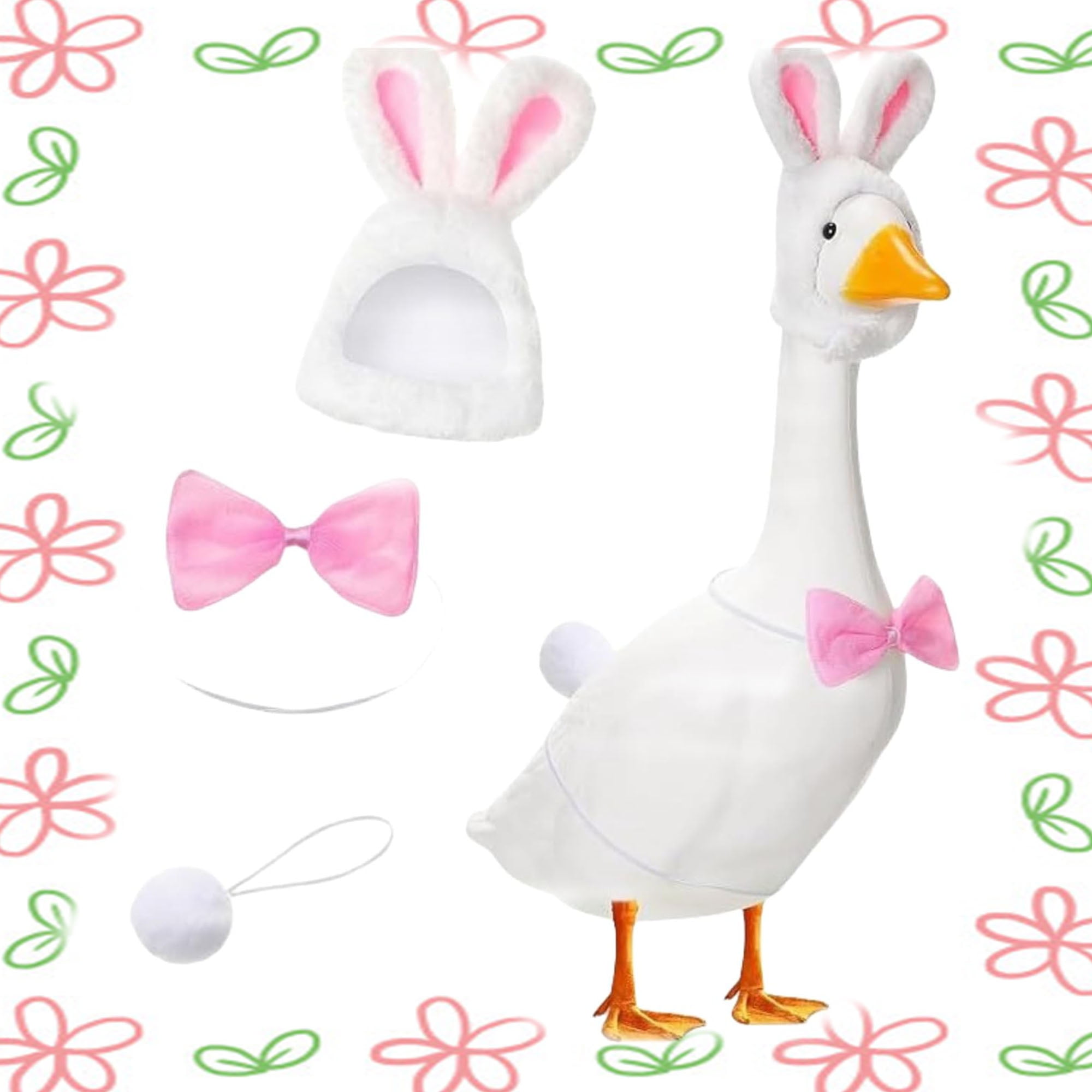 Bunny Goose Outfit,2025 Easter Porch Goose Outfits,Lawn Goose Clothing ...