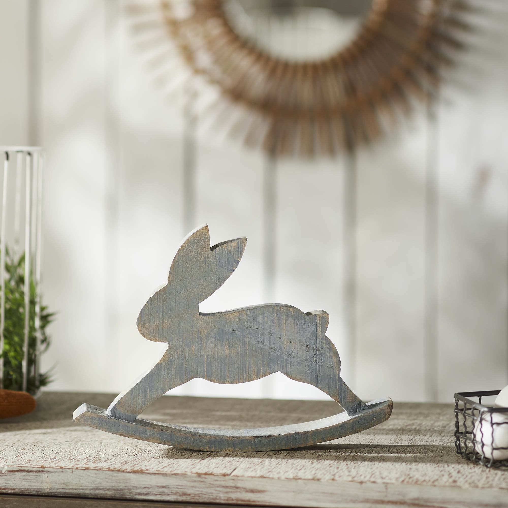 Bunny Hop Wooden Mini Bunny Rocking Horse 7.75x10.75x1.5 - Walmart.com