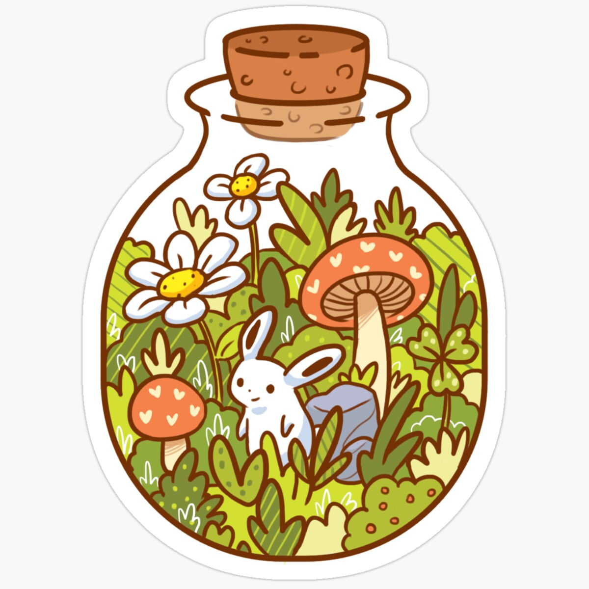 Bunny In A Bottle Sticker. Gift For You - Decorate Laptops, Water ...