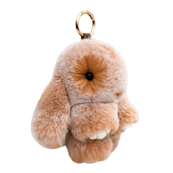 Bunny Keychain, 5.85 Inch Soft Plush Rabbit Charm, Adds Fun to Daily ...
