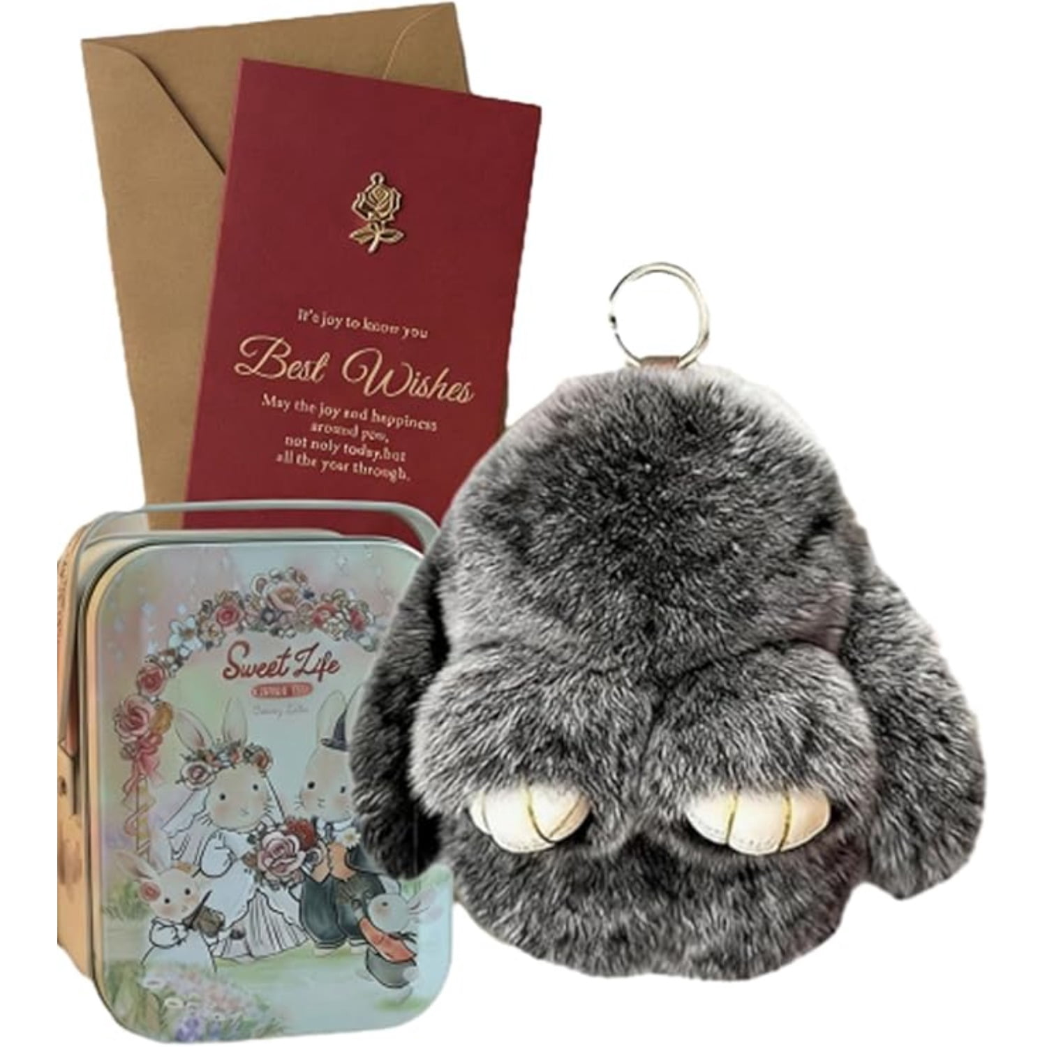 Bunny Keychain With Tin Box, 2026 New Soft Bunny Keychain, Bunny In Tin ...