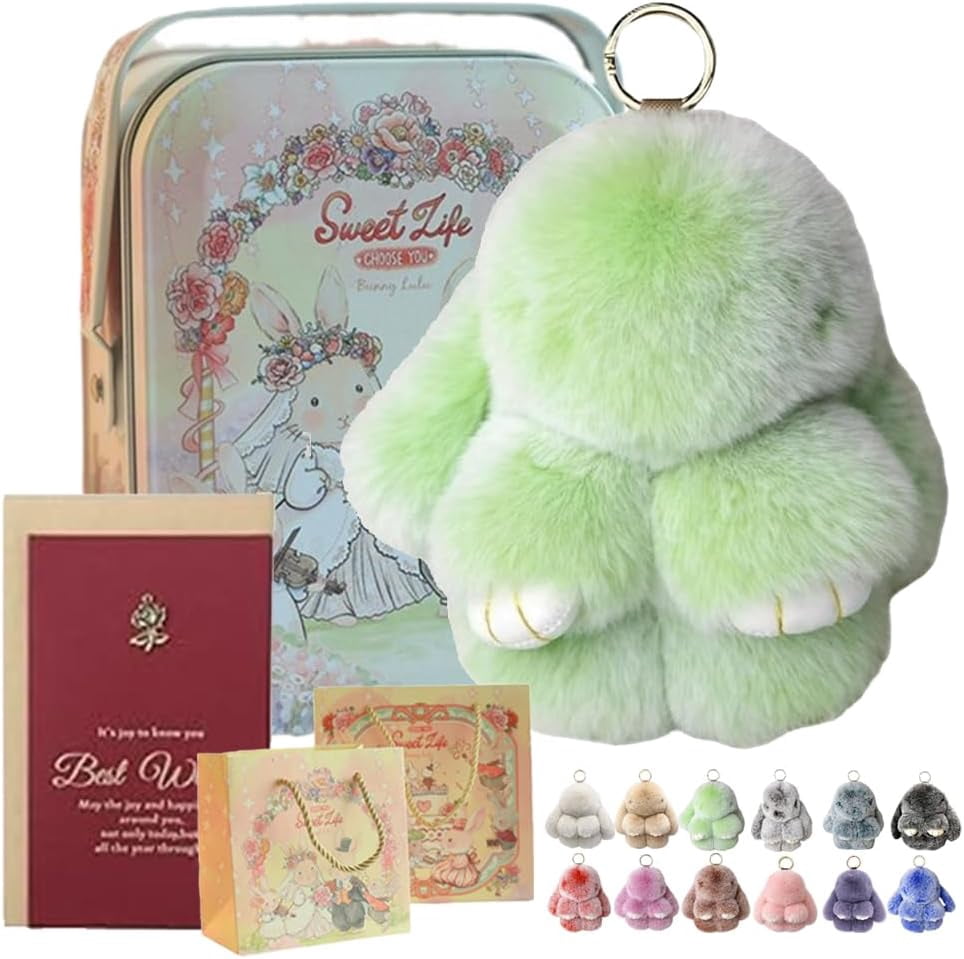Bunny Keychain with Tin, Handmade Soft Bunny Limited Edition 2026 ...