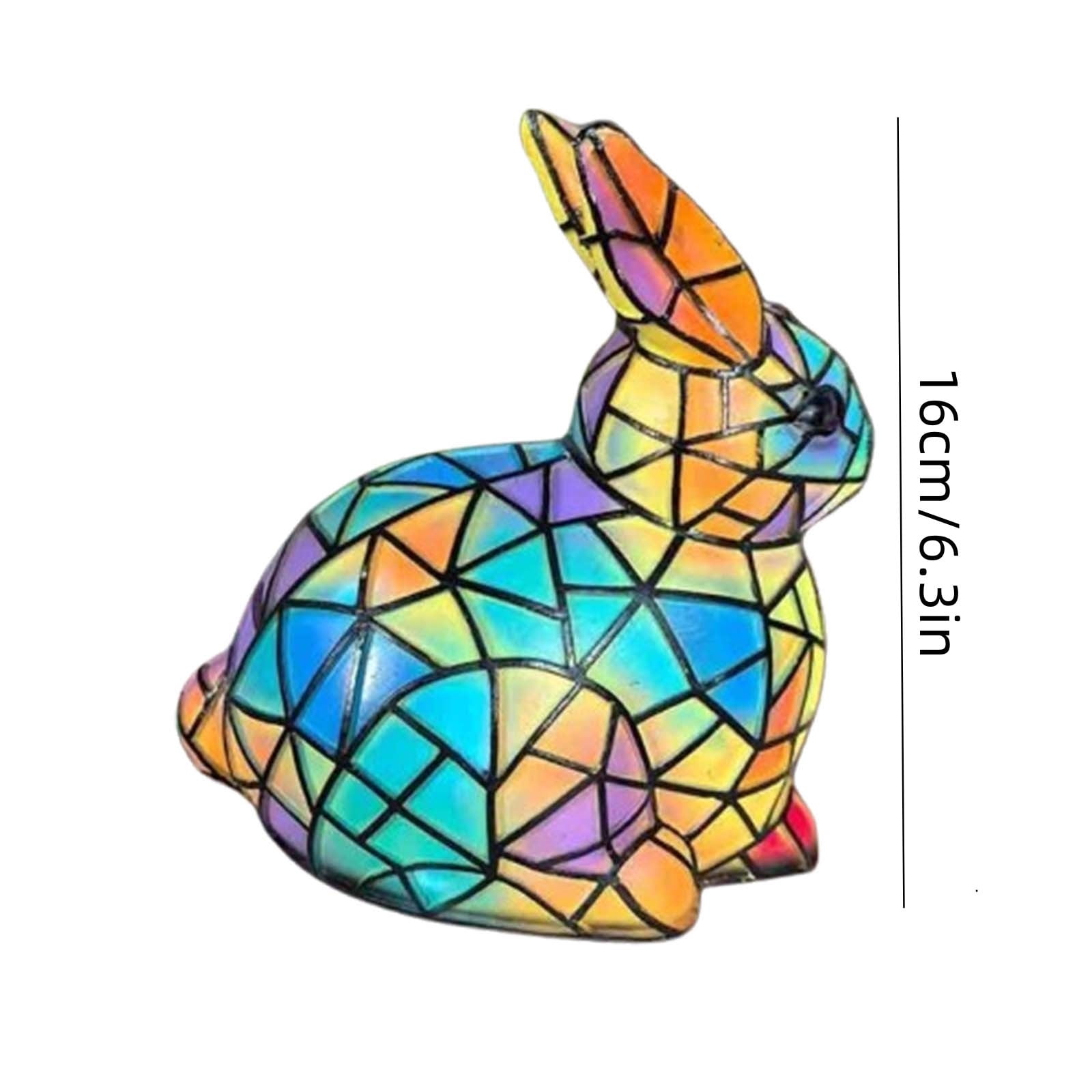 Bunny LED Figurine USB-Powered Resin Statue Indoor Night Light Decor ...