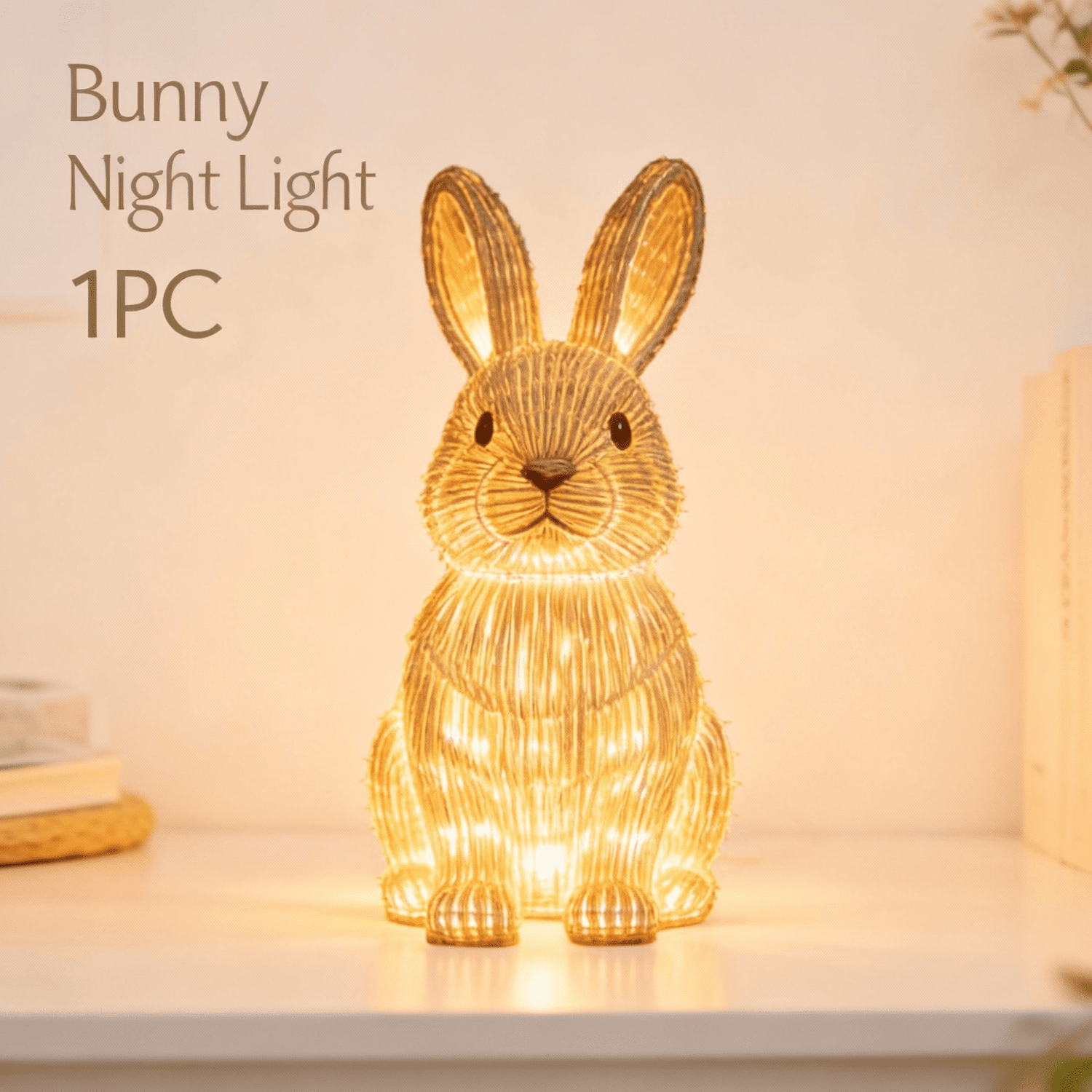 Bunny Lamp LED Resin Night Light, Easter Bunny Rabbit Décor for Bedroom ...