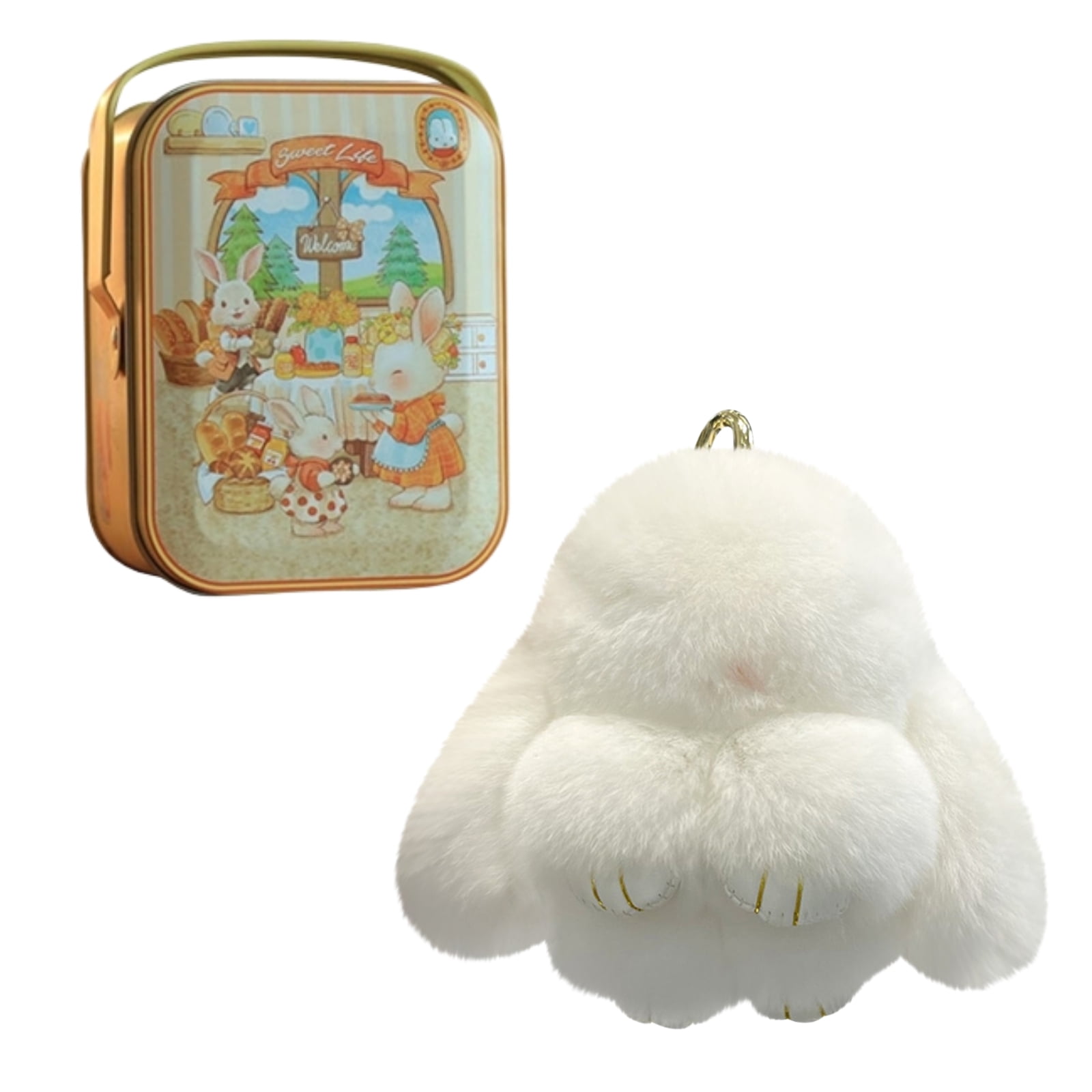 Bunny Lulu,Bunny Lulu Keychain with Tin,Ever So Cute Bunny Keychain ...