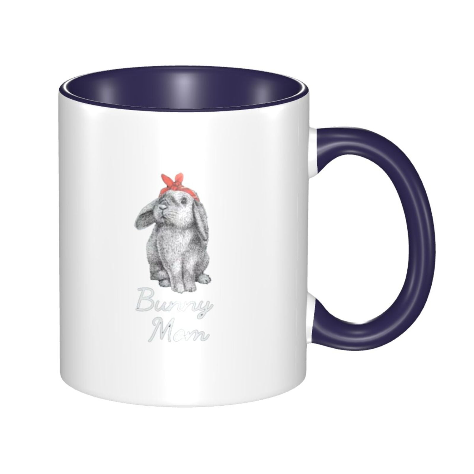 Bunny Mom Lop Eared Rabbit Drawing Mothers Day Coffee Tea Ceramic Mug