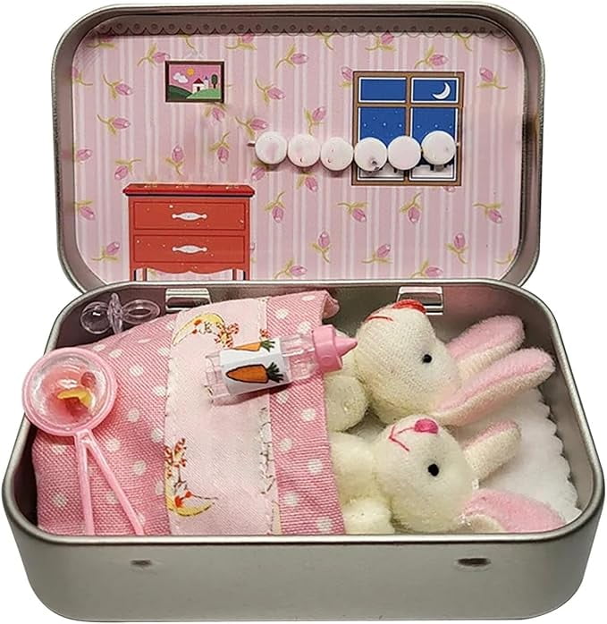 Bunny Mummy Pocket Tin – Personalized Mini Plush Bunny House with ...