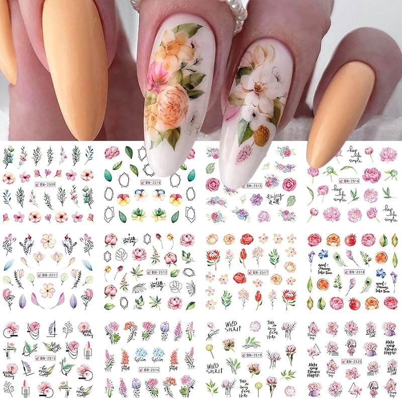 Bunny Nail Art Stickers Easter Water Transferr Nail Stickers Decal Cute ...