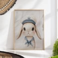Bunny Nursery Print Adorable Rabbit Nautical Theme Wall Art Unframed ...
