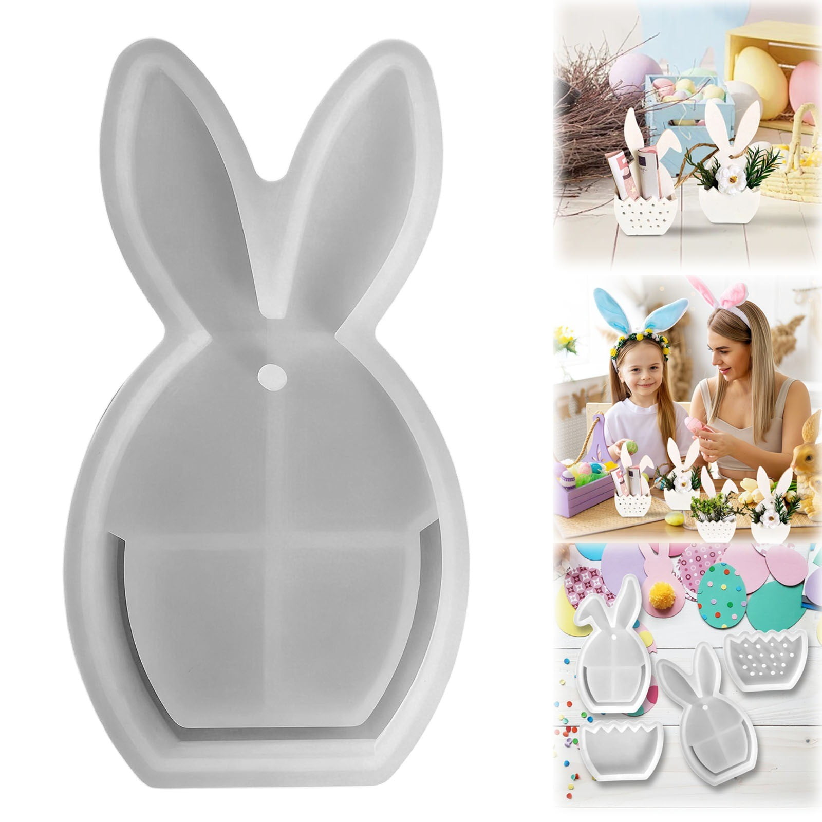 Bunny Ornament Mold Ecohintz European Bunny Silicone Hanging Ornament ...