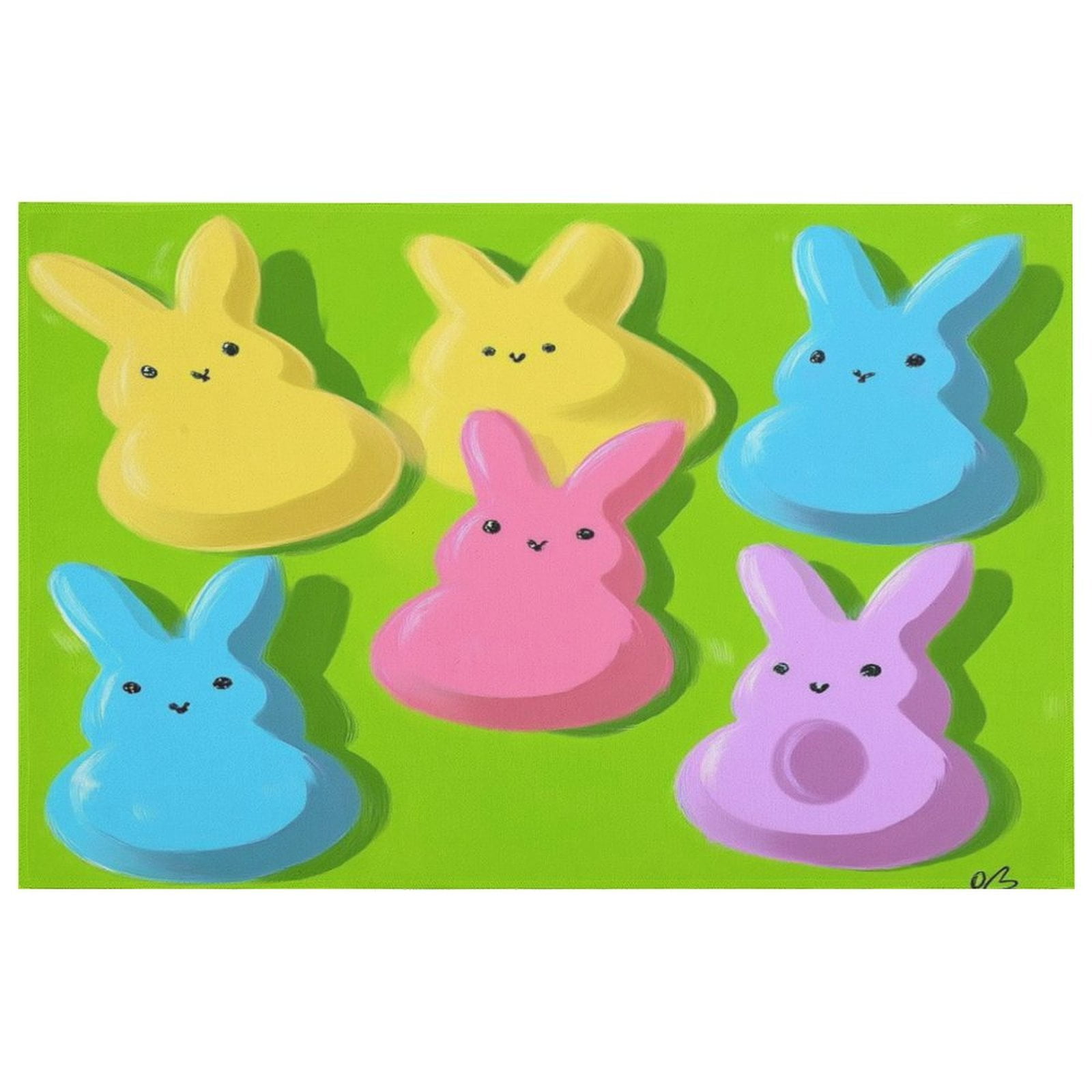 Bunny Peeps Adult Home Decor Bedroom Living Room Crystal Velvet Carpet ...