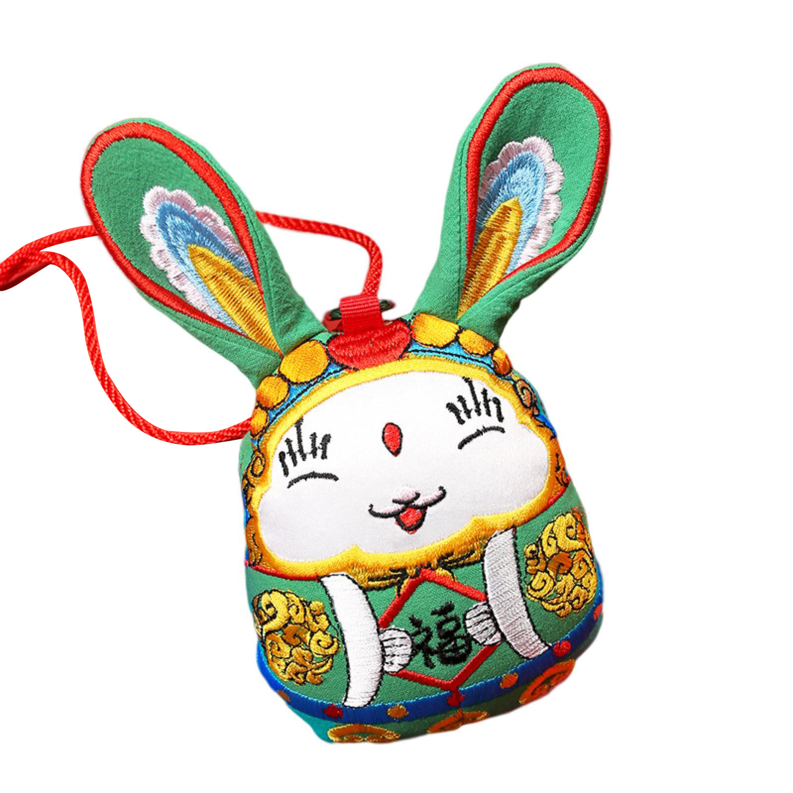 Bunny Plush Pendant - Soft Cloth Embroidery Pattern, Chinese Style ...