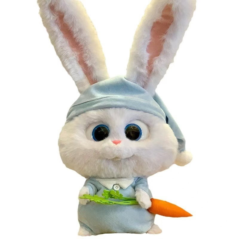 Bunny Plush Toy, Cute Soft Stuffed Rabbit Doll, Fluffy White Bunny ...