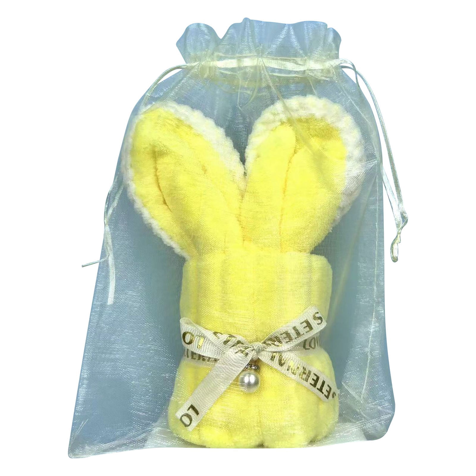 Bunny Print Fleece Towel 50x25cm, Soft Cute Style Towel for Easter Gift ...