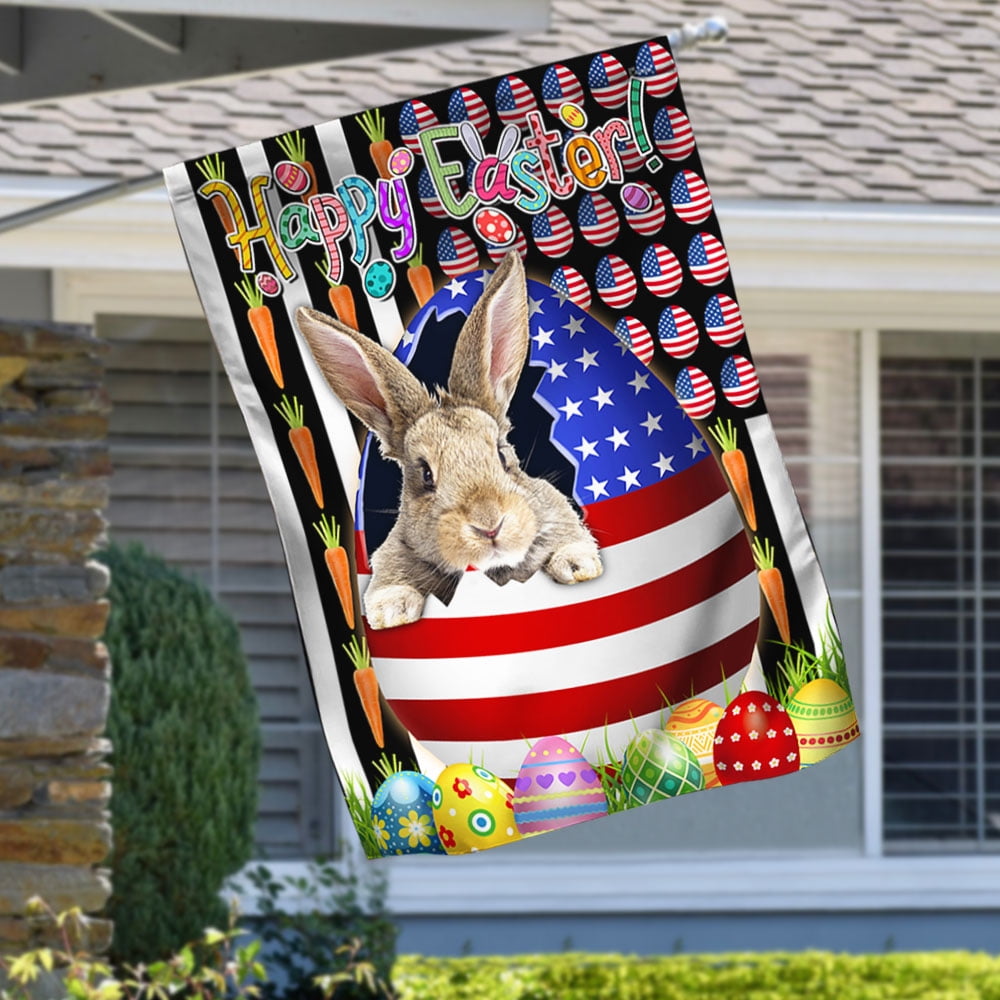 Bunny Rabbit Easter Day Flag LNH031F - House Flag (29.5" x 39.5 ...