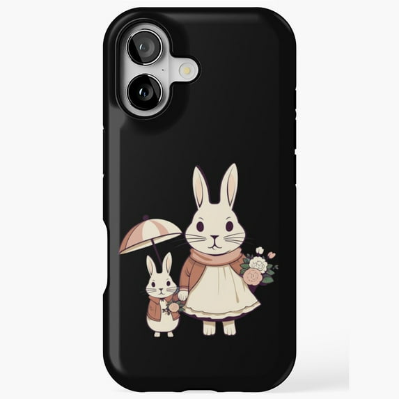 Bunny Rabbit Love Easter Girls Cute Design iPhone Case 17 through 11 ...