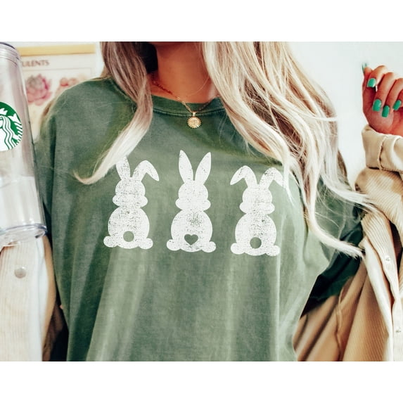 Bunny Rabbit Shirt Cute Womens Easter Bunny Tee Rabbit Lover Shirt Gift ...