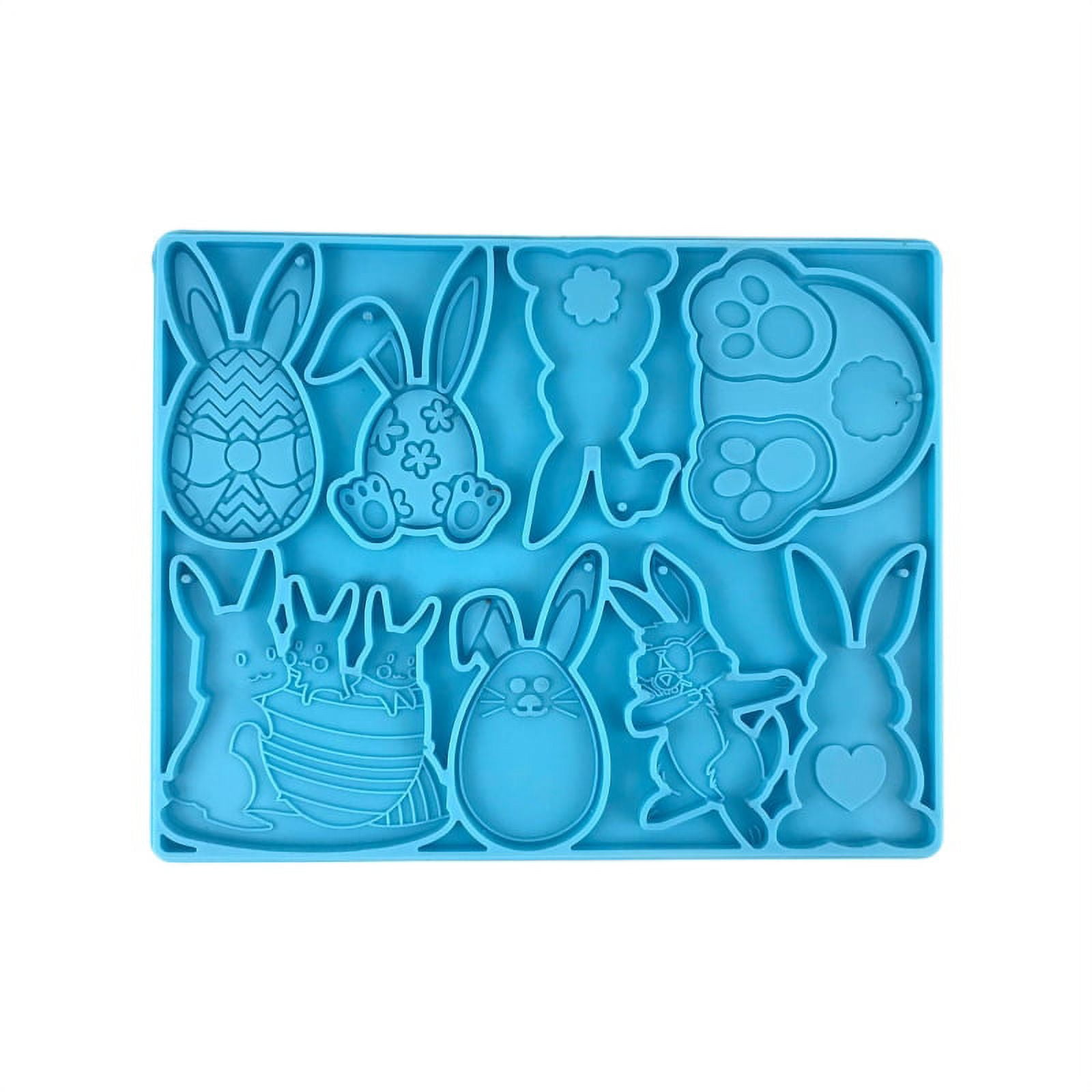 Bunny Rabbit Silicone Mold Fondant Candy Carrot Egg Shaped Molds for ...