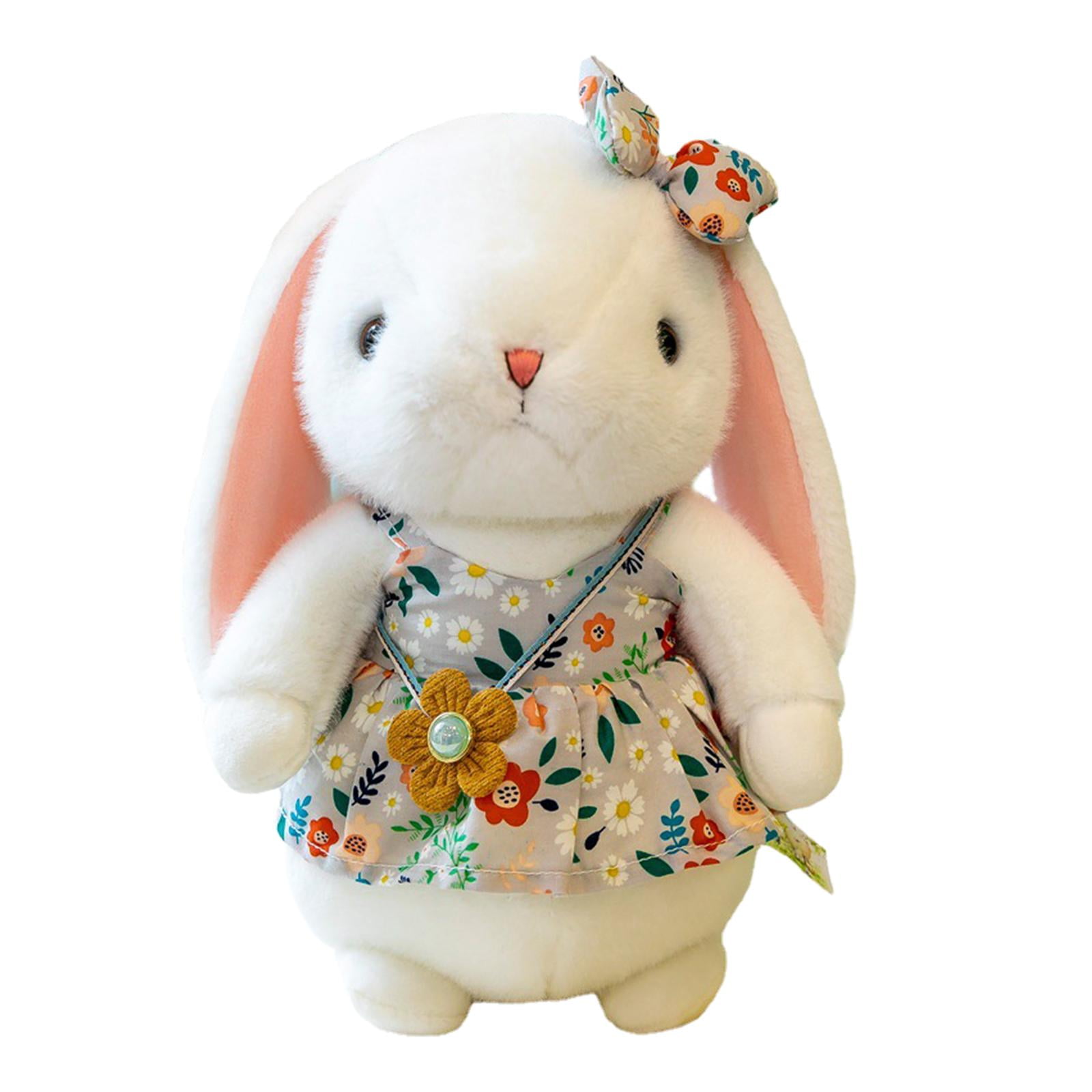 Bunny Rabbit Stuffed Animal Huggable Rabbit Figurine Doll Lovely ...