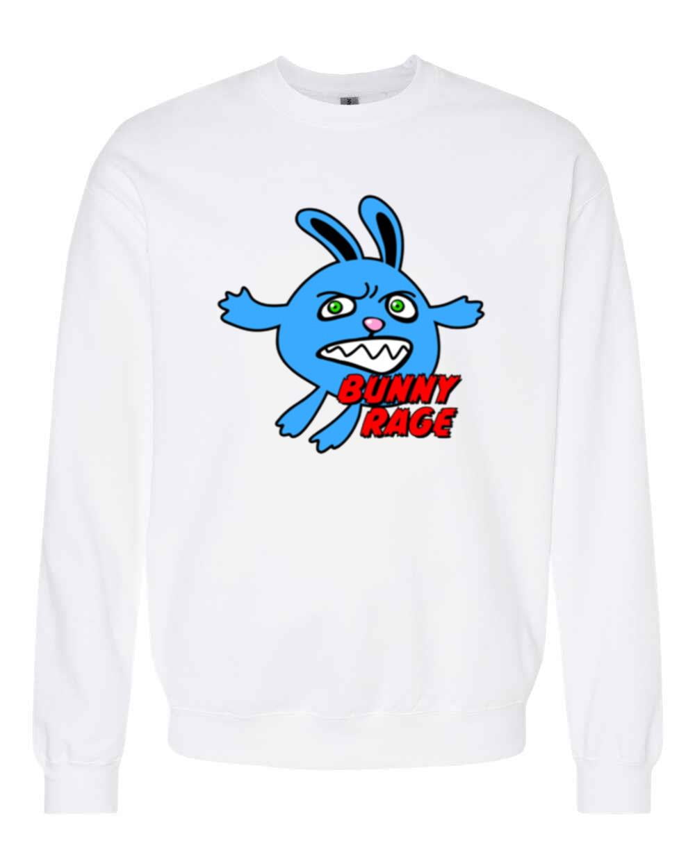 Bunny Rage Cute Angry Rabbit Cartoon Character Sweatshirt up to 5XL - Walmart.com