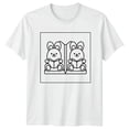 Bunny Reading Book Rabbits Animals Mens T-Shirt Womens Tee Graphic ...