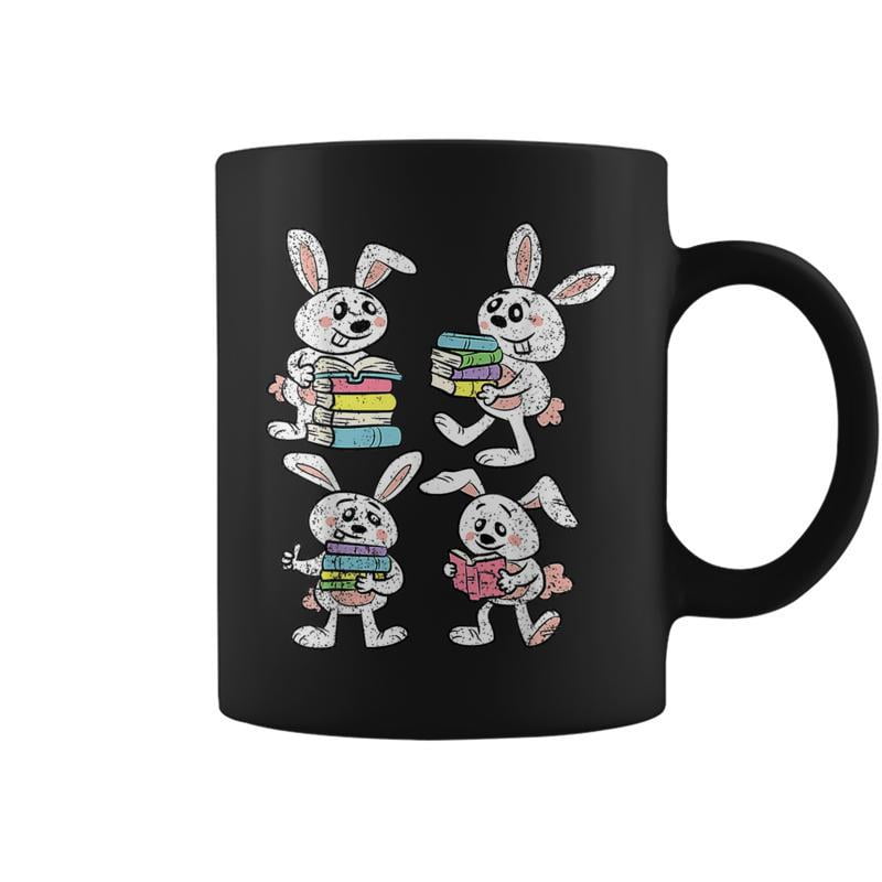 Bunny Reading Books Easter Rabbit Bookworm Spring Coffee Mugs - Walmart.com