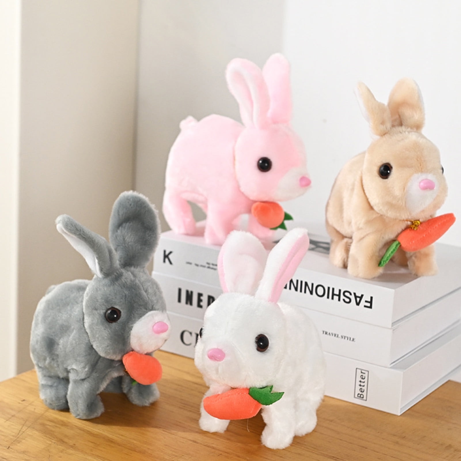 Bunny Realistic Bunny Bunny Electric Rabbit Toy Soft Plush Realistic ...