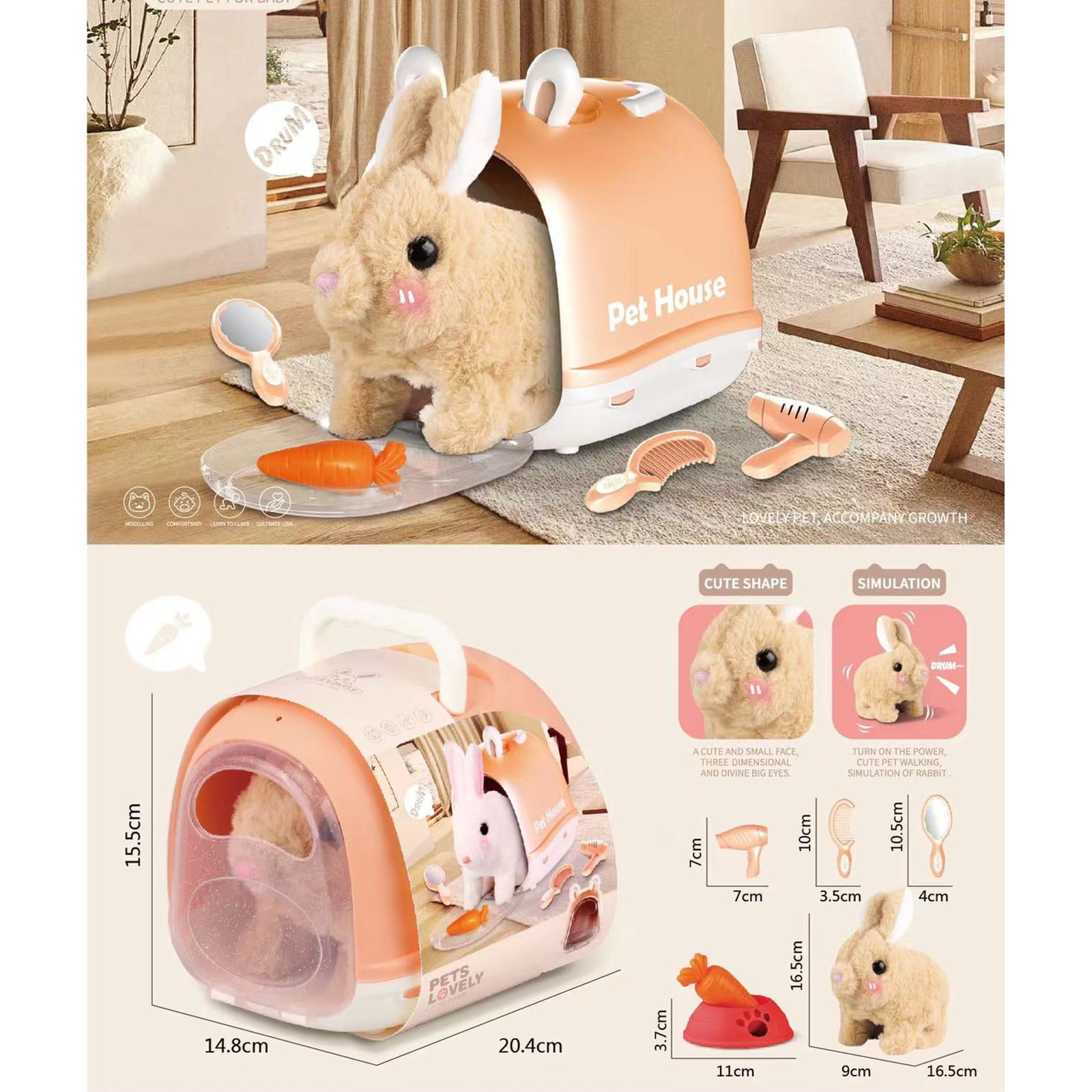 Bunny Realistic Bunny Toy, Robot Bunny Pet Realistic, Bunny My ...
