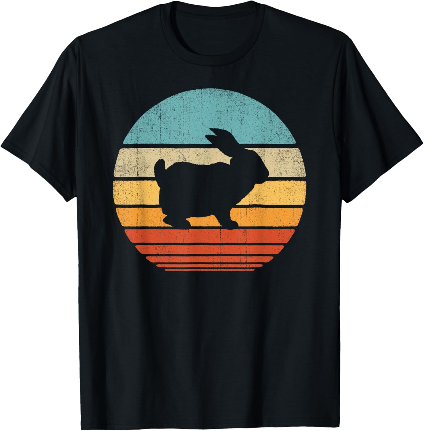 Bunny Retro Vintage 60s 70s Sunset Rabbit Mammal Animal Men T-Shirt ...