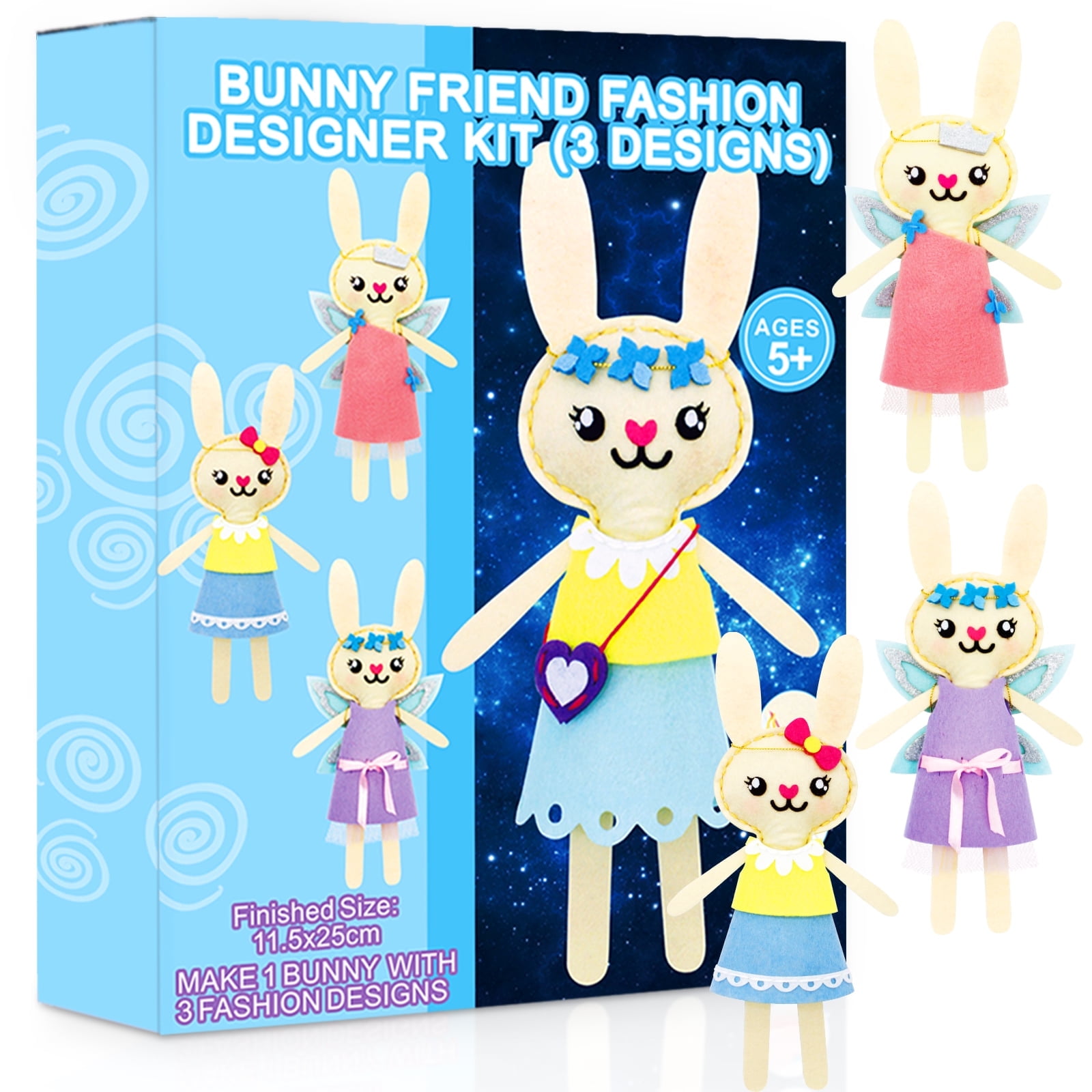 Bunny Sewing Kit - Fashion Design Kit for Girls, Crafts for Girls Ages ...