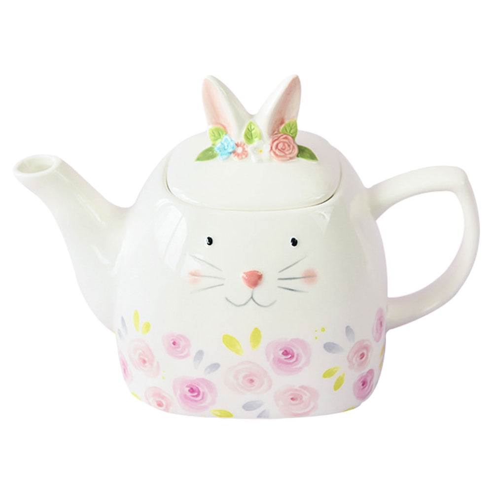Bunny Shaped Ceramic Teapot for Tea and Coffee - Walmart.com