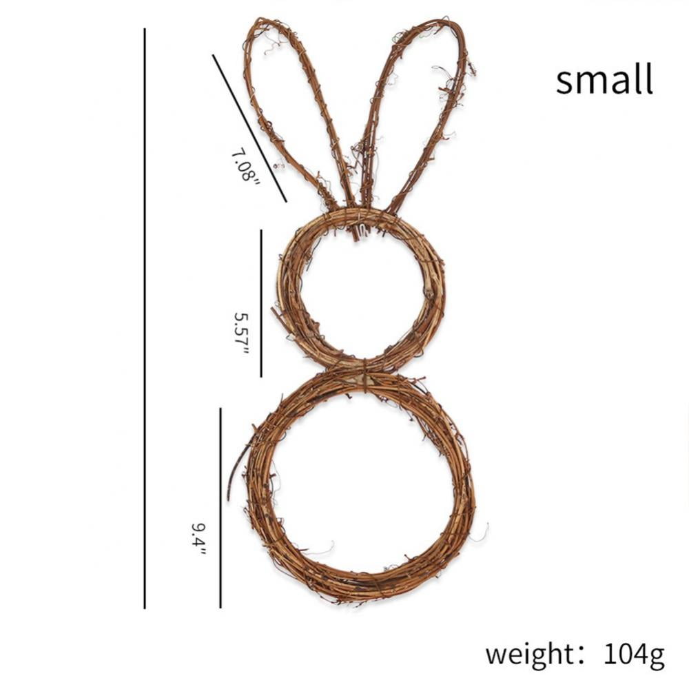 Bunny-Shaped Grapevine Wreath, 3 Sizes Handmade Rabbit-Shaped Vine ...