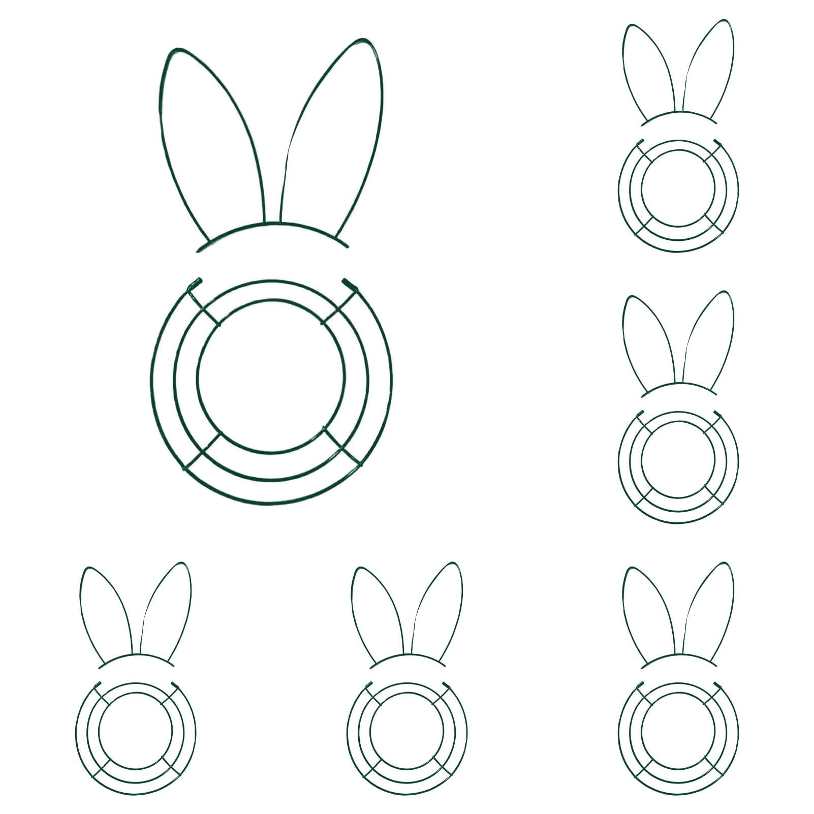 Bunny Shaped Wire Wreath Form 16.54x9.06 Inch Easter DIY Craft Frame ...