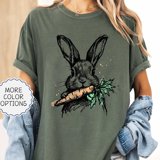 Bunny Shirt Easter Shirt Floral Rabbit Shirt Nature Lover Rabbit ...