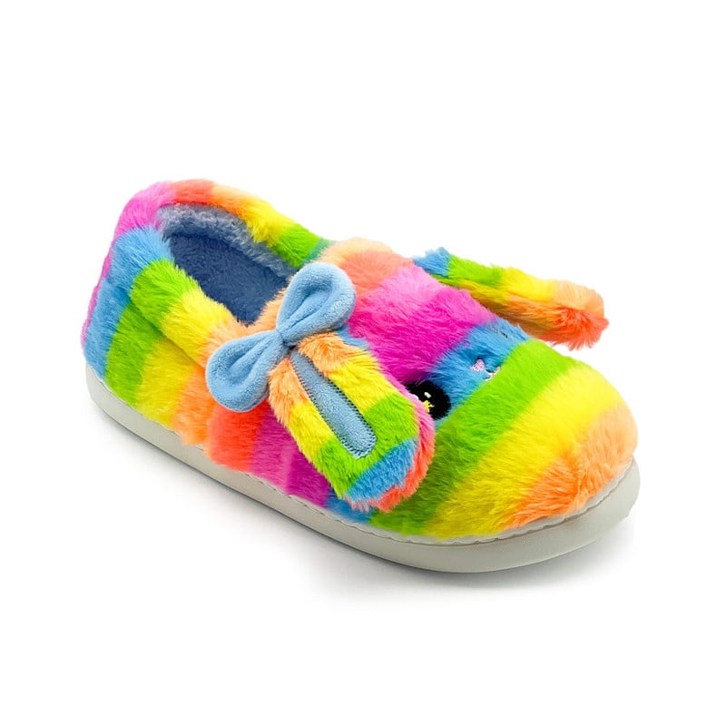 Bunny Slippers for Women and Men, Cute Bow Fuzzy Fluffy Comfy Plush ...