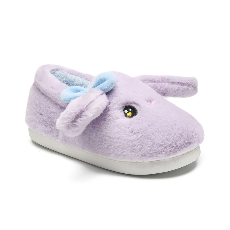 Bunny Slippers for Women and Men, Cute Bow Fuzzy Fluffy Comfy Plush ...