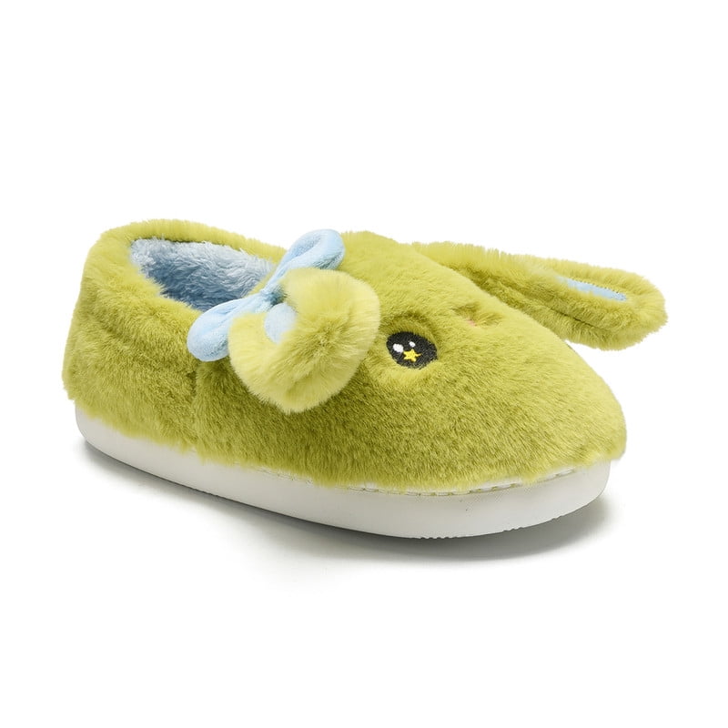 Bunny Slippers for Women and Men, Cute Bow Fuzzy Fluffy Comfy Plush ...
