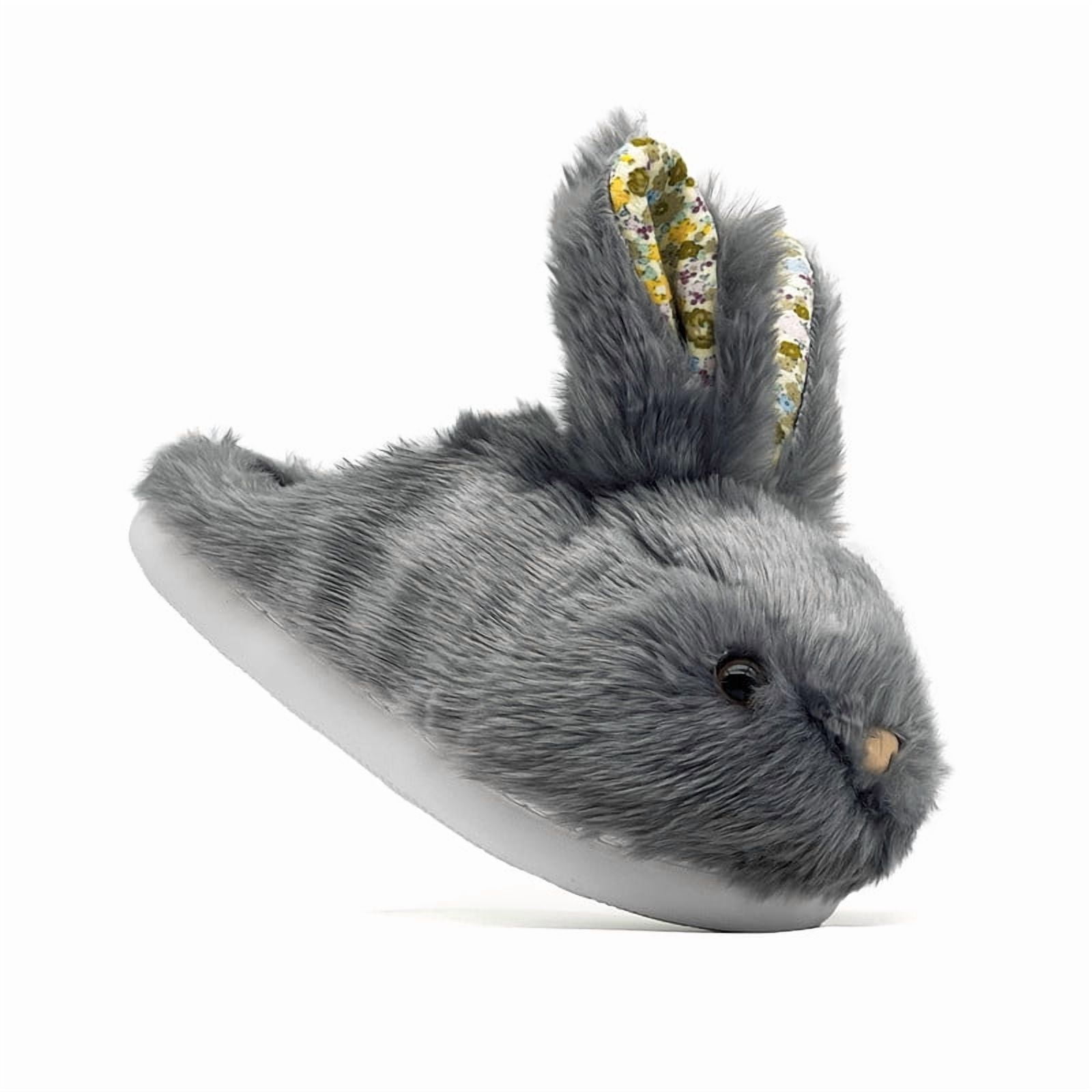 Bunny Slippers for Women and Men, Cute Animal Plush Rabbit Fuzzy ...