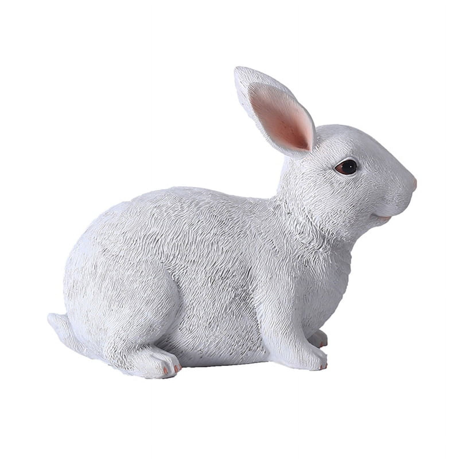 Bunny Statue Rabbits Garden Statues Spring Easter Decorations Polyresin ...