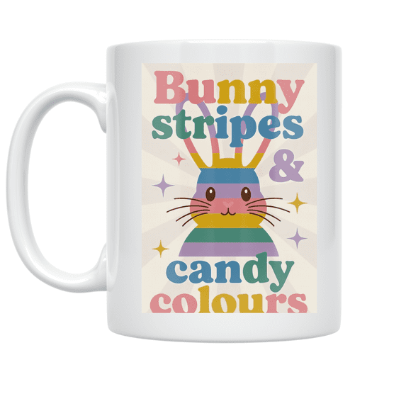 Bunny Stripes Design - Bunny Enthusiast - 11 oz Ceramic Coffee Mug ...