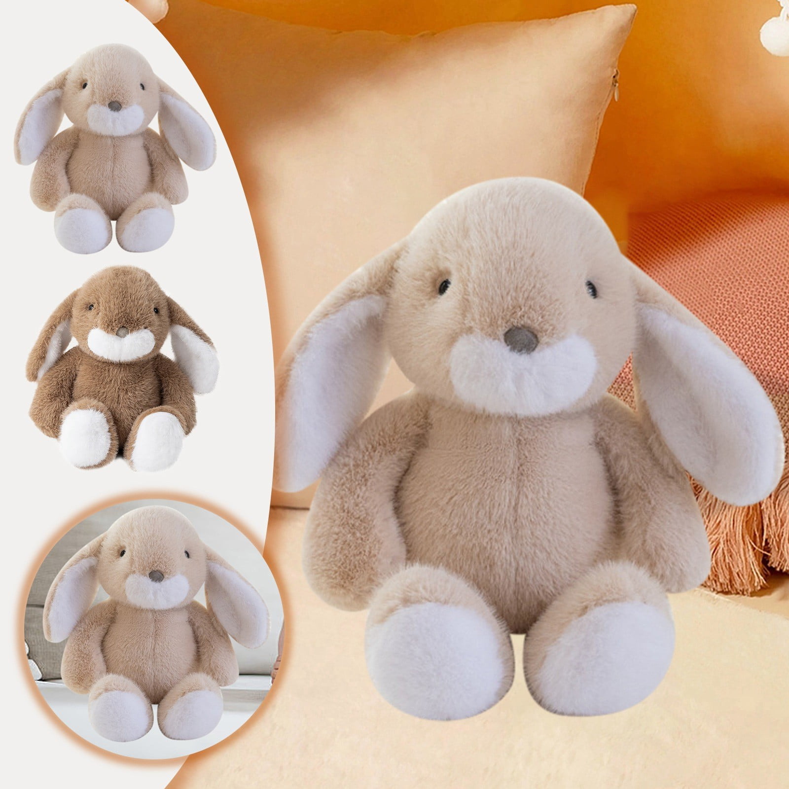 Bunny Stuffed Animal, 12" Floppy Nibble Bunny Plush Toy, Soft Cartoon ...