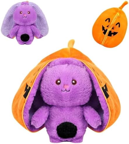Bunny Stuffed Animal Plush,Reversible Pumpkin Bunny Plushies Pillow ...