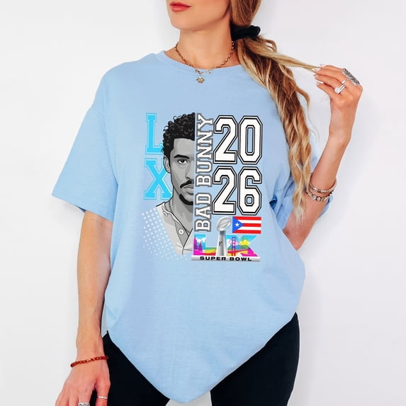 Bunny Super Bowl 2026 Shirt, Puerto Rican Football Tee, Halftime Show ...
